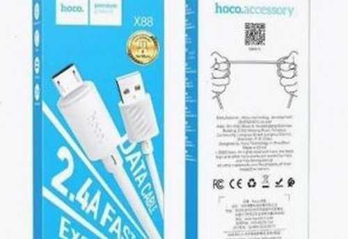 Кабель оптом. USB hoco X88, microusb, 2.4А, 1 м