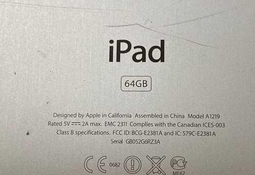 iPad A1219 64GB на запчасти