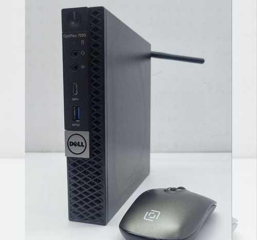 Мини пк Неттоп Dell Optiplex 7050 Micro Wi-Fi Intel Core i5-6600 DDR4 8Gb SSD 256Gb