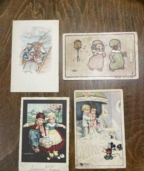 Старинные почтовые открытки Аурелио Бертилья