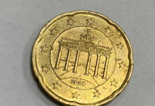 20 euro cent 2020 монета