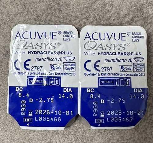 Линзы acuvue oasys -2,75