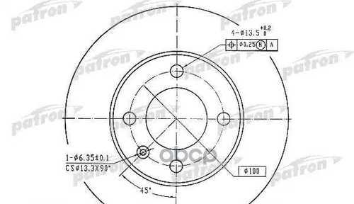Диск тормозной передн audi: 80 76-78, 80 79-86
