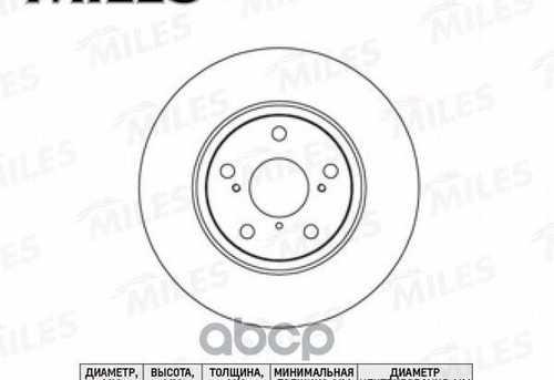 Диск тормозной передний D295мм. toyota auris 07