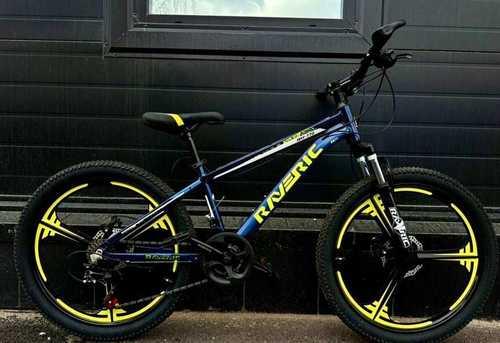Велосипед для подростка 24 дюйма Rayeric сине-желт