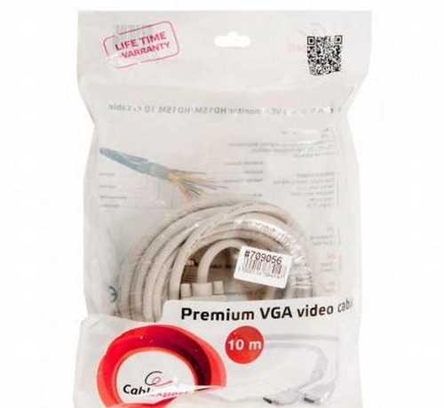 Кабель VGA Premium Cablexpert CC-ppvga-10M, 15M/15