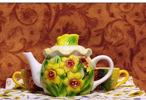 Чайный сервиз "Нарциссы" Katerina ceramics