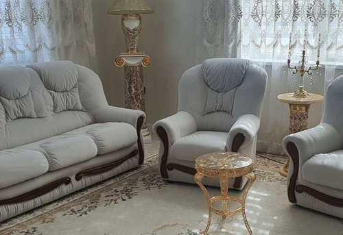 Мягкая мебель диван и 2 кресла
