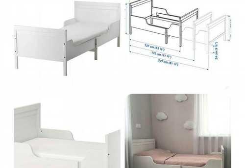 Белоя кровать IKEA sundvik