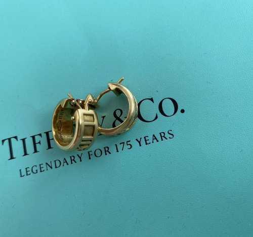 Золотые серьги Tiffany& Co оригинал