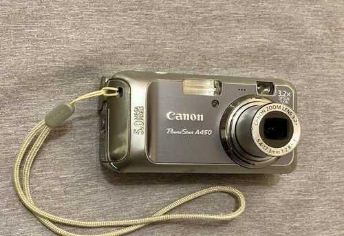 Фотоаппарат сanоn А450 винтаж Y2K полный комплект