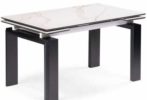 Керамический стол Давос 140х80х78 белый мрамор / ч