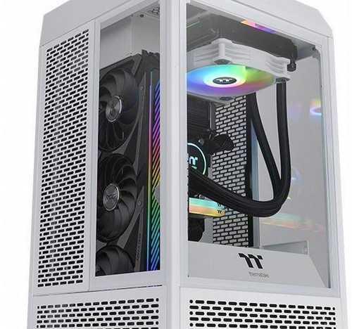 Корпус Thermaltake The Tower 100 белый без бп miniITX 1x120mm 3x140mm 2xUSB3.0 audio bott PSU