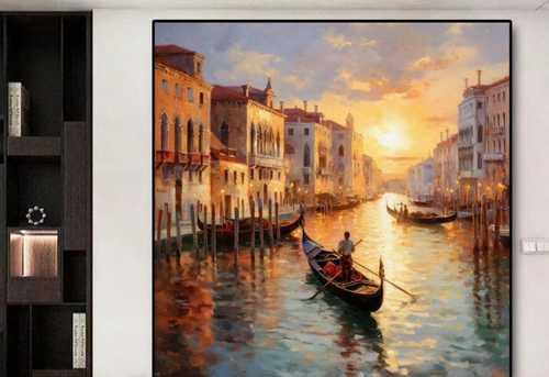 Качественная Картина маслом Венеция на холсте