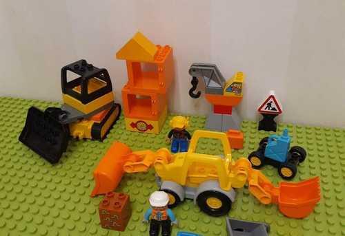 Lego duplo экскаватор погрузчик кран стройка дом