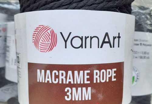 Нитка плетеная вязание Yarn Art Macrame Rope 3мм