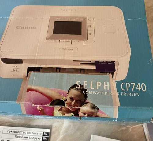 Компактный фото принтер Canon selphy CP740