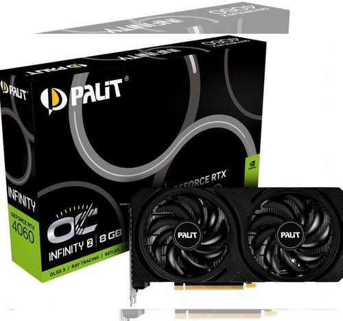 Видеокарта Palit nVidia GeForce RTX 4060 Infinity 2 OC 8Gb NE64060S19P1-1070L