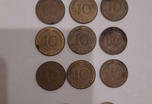 Немецкие монеты 10 и 50