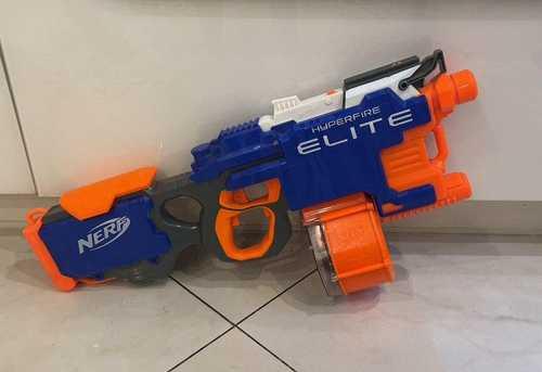 Nerf hyperfire elite неры бластер