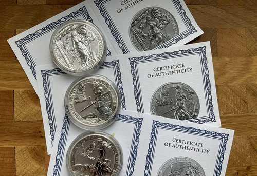 Леди Германия 5 марок Аллегория Валькирия монета