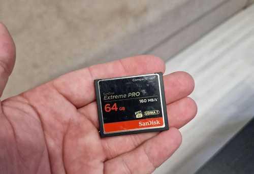 Карта памяти compact flash CF 64 gb sandisk