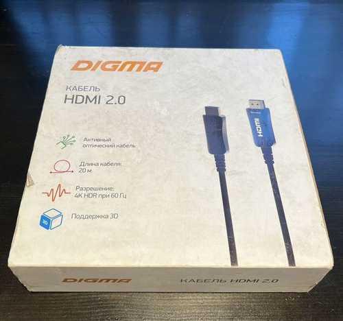 Кабель аудио-видео Digma hdmi 2.1 AOC, hdmi (m)