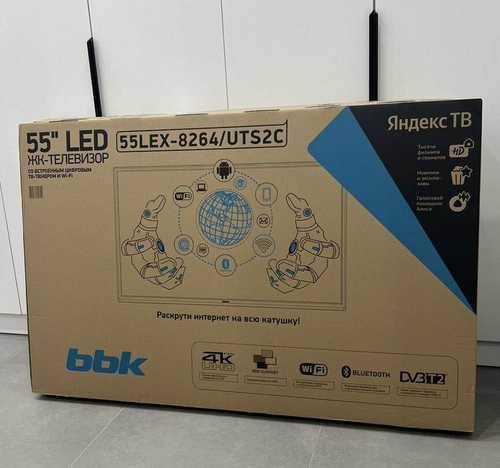 Телевизор 55" BBK 55LEX-8264/UTS2C, (140 cM), UHD