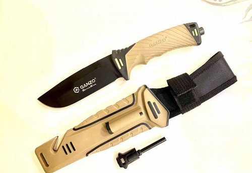 Нож фиксированный ganzo G8012 песочный/черный