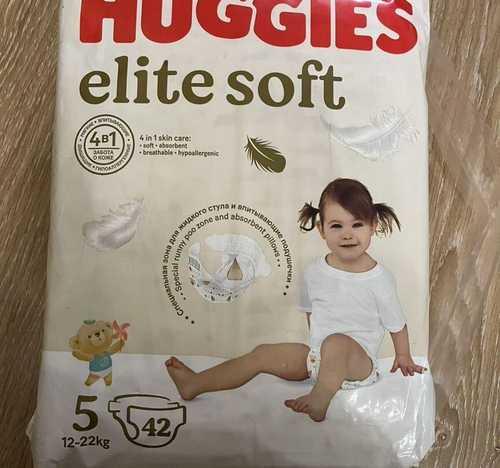 Подгузники huggies elite soft 5 новые