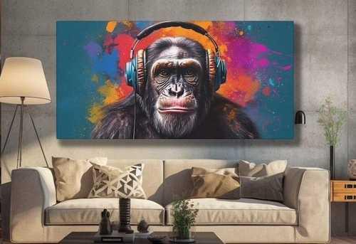 Картина маслом обезьяна диджей