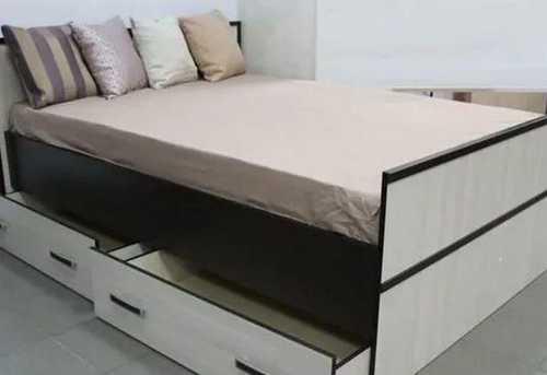 Кровать с матрасом 160*200 сакура