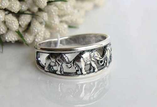 Кольцо "Три слона"/ серебро 925