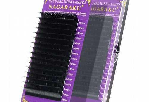 Nagaraku Черные ресницы 0,12/D/9мм, 16 линий
