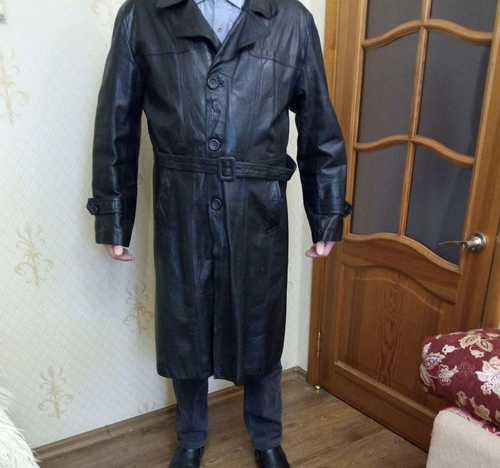 Винтажное кожаное пальто СССР