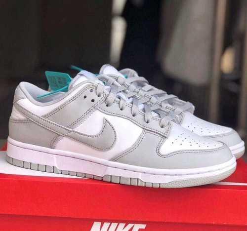 Кроссовки Nike Dunk Low Grey Fog (кожанные 40-45)