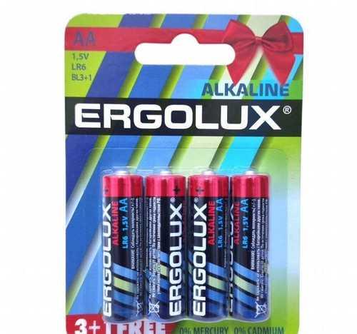 Батарейки AA пальчиковые Ergolux LR6 Alkaline