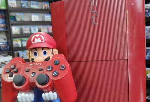 PS3 Super slim Red прошитая 750gb+ множество игр