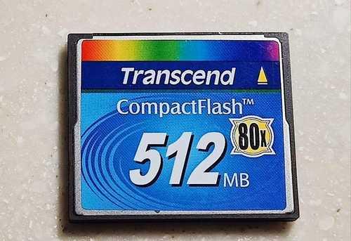 Карта памяти Transcend CF 512 Mb 80x