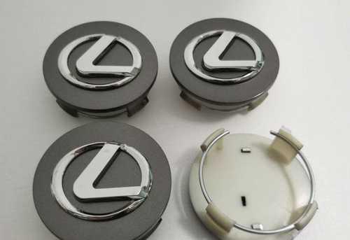 4шт колпаки для дисков Lexus 63мм / 56мм графит