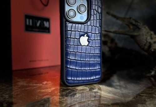 Apple iPhone 15 pro Чехол кожа Крокодила