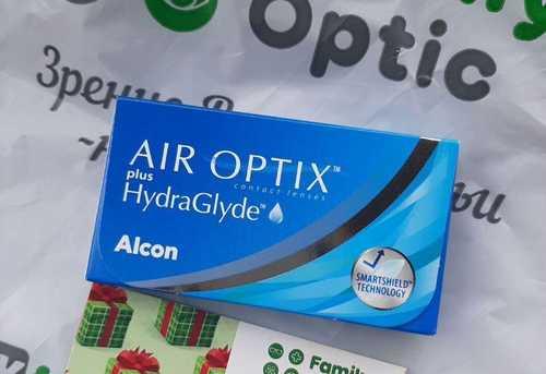 Линзы контактные мягкие AIR optix plus HydraGlyde