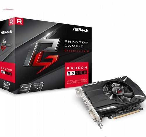 Видеокарта asrock RX 550 phantom gaming 4Gb