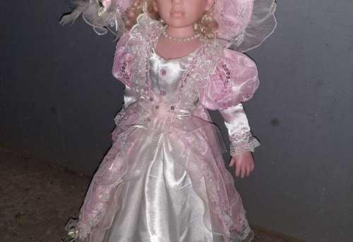 Кукла зонт в платье свадебном