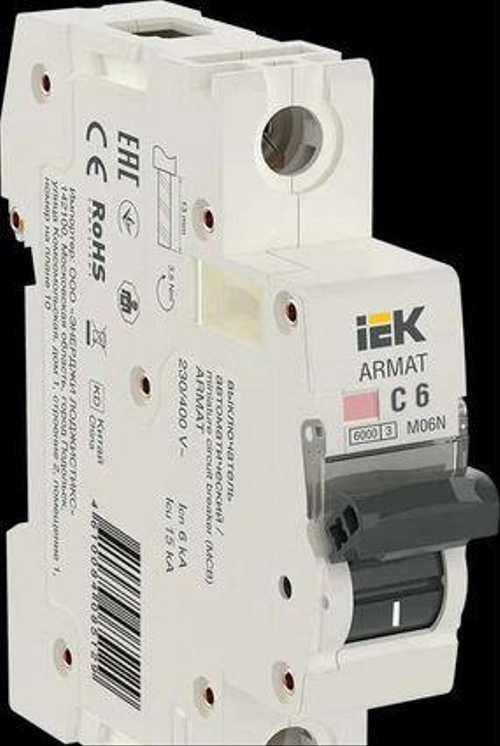 Armat Автоматический выключатель M06N 1P C 6А IEK