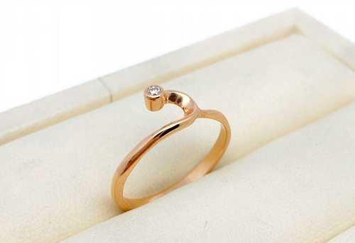 Золотое кольцо с бриллиантом 585пр. размер: 16,6