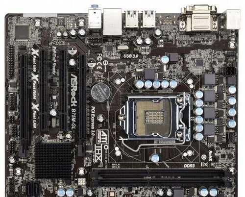 Мат. плата S-1155 AsRock B75M-GL (B75/2DDR3/sata/L