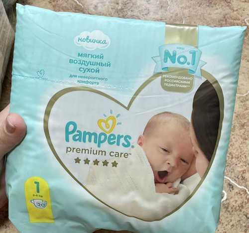 Подгузники pampers premium care 1