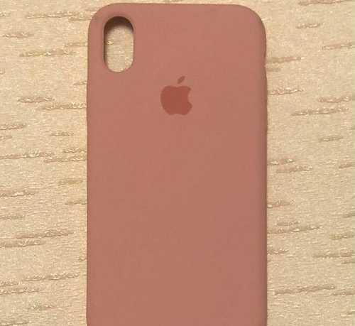 Чехол silicone case на iPhone XR персиковый