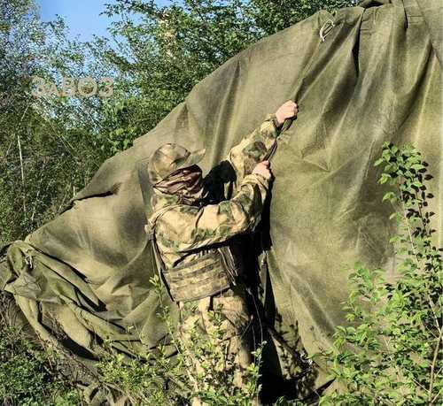 Масксеть сеть военная маскировочная тент 2 стороны